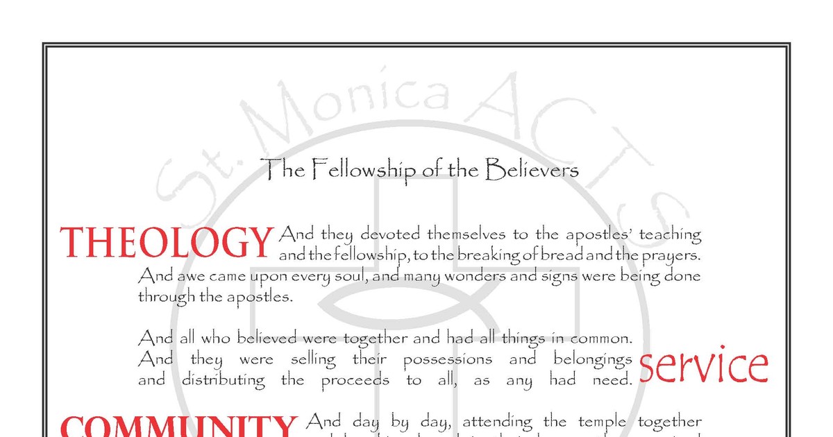 ACTS Core | St. Monica Catholic Church